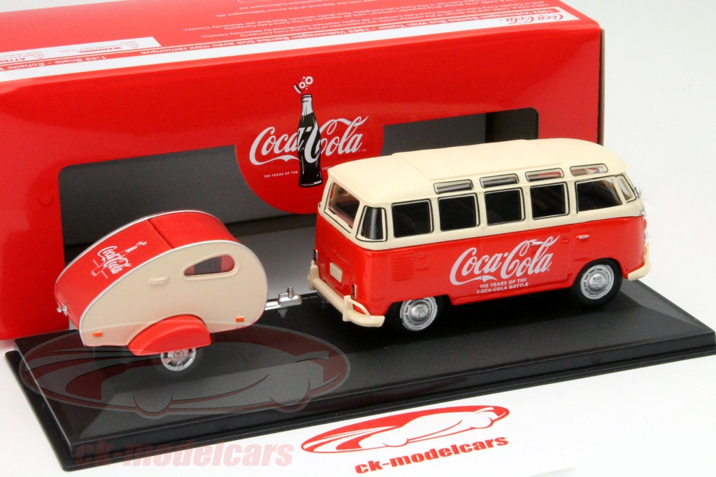 Motorcity 1:43 Volkswagen VW Samba Bus avec remorque Coca Cola 467433 ...
