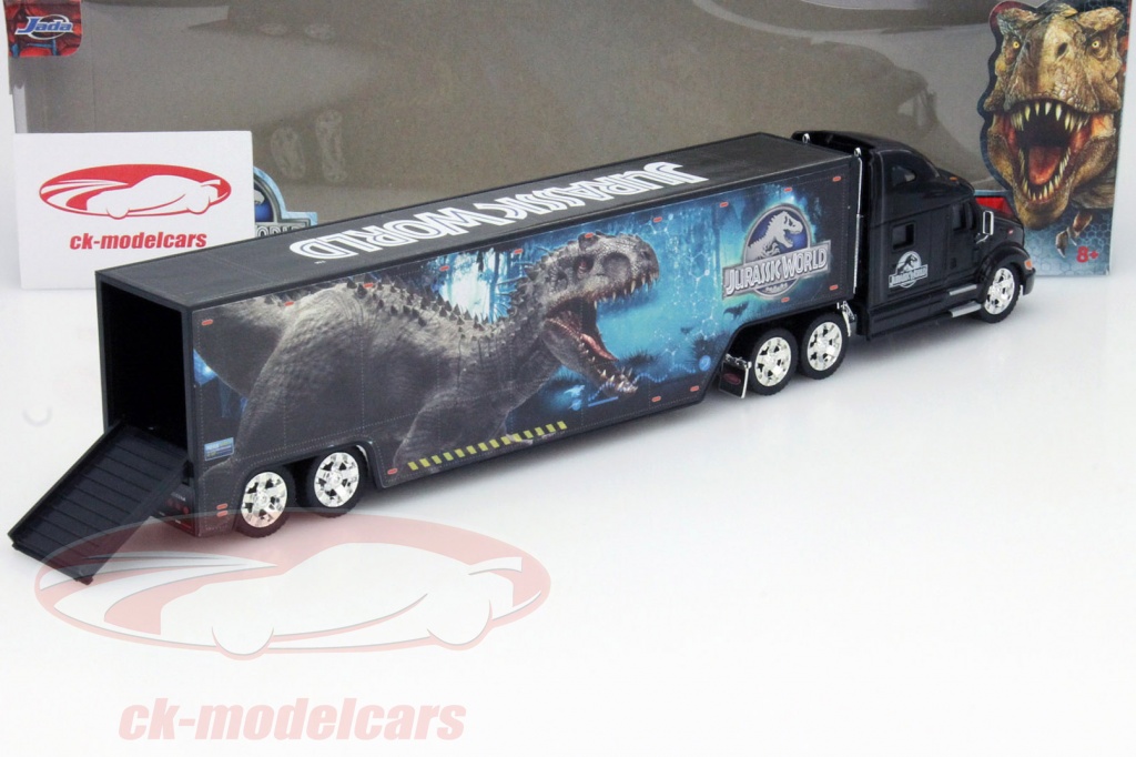 Jadatoys 1:64 Peterbilt Model 387 Hauler Jurassic World noir 97073 ...