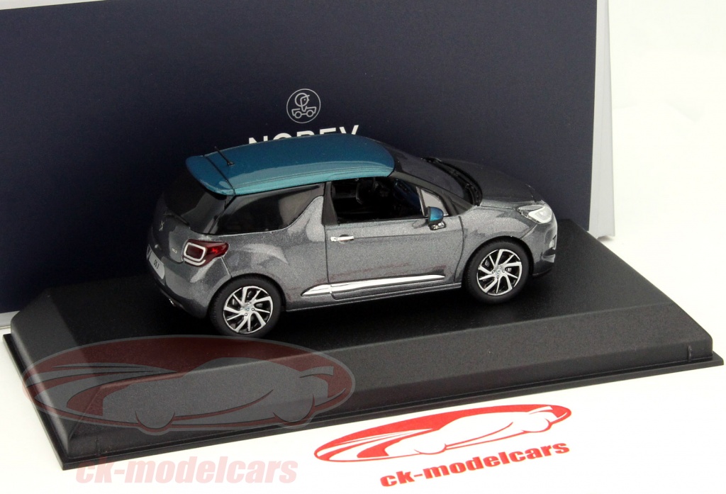 Norev 1:43 Citroen DS3 year 2015 gray / emerald green 155297 model car ...