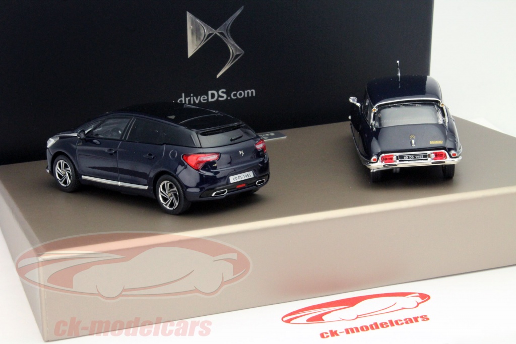 Norev 1:43 Citroen DS23 and Citroen DS5 2-Car Set black / dark blue 155586 model car 155586 ...