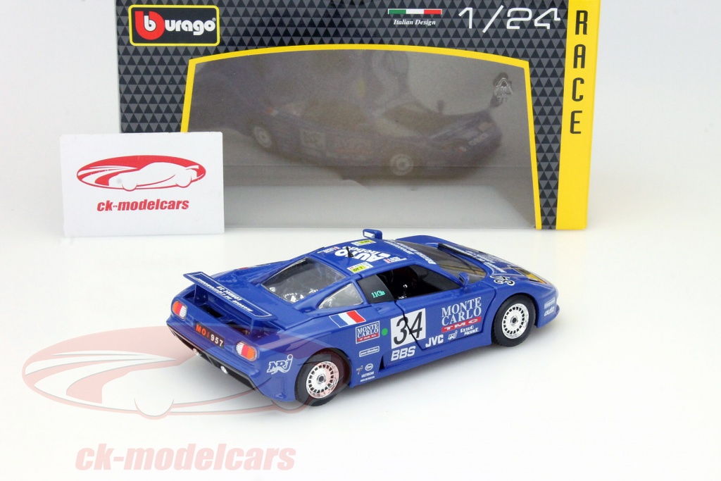 Bburago 1:24 Bugatti EB 110 Super Sport #34 24h LeMans 1994 Michel ...