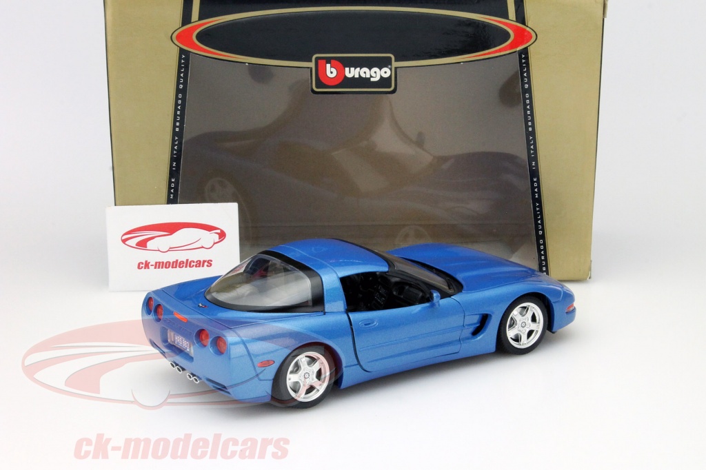 Bburago 1:18 Chevrolet Corvette year 1997 blau 8002455033567 model car ...