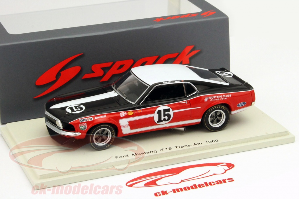 Spark 1:43 Ford Mustang #15 Trans-Am 1969 Parnelli Jones S2642 modèle voiture S2642 9580006926425