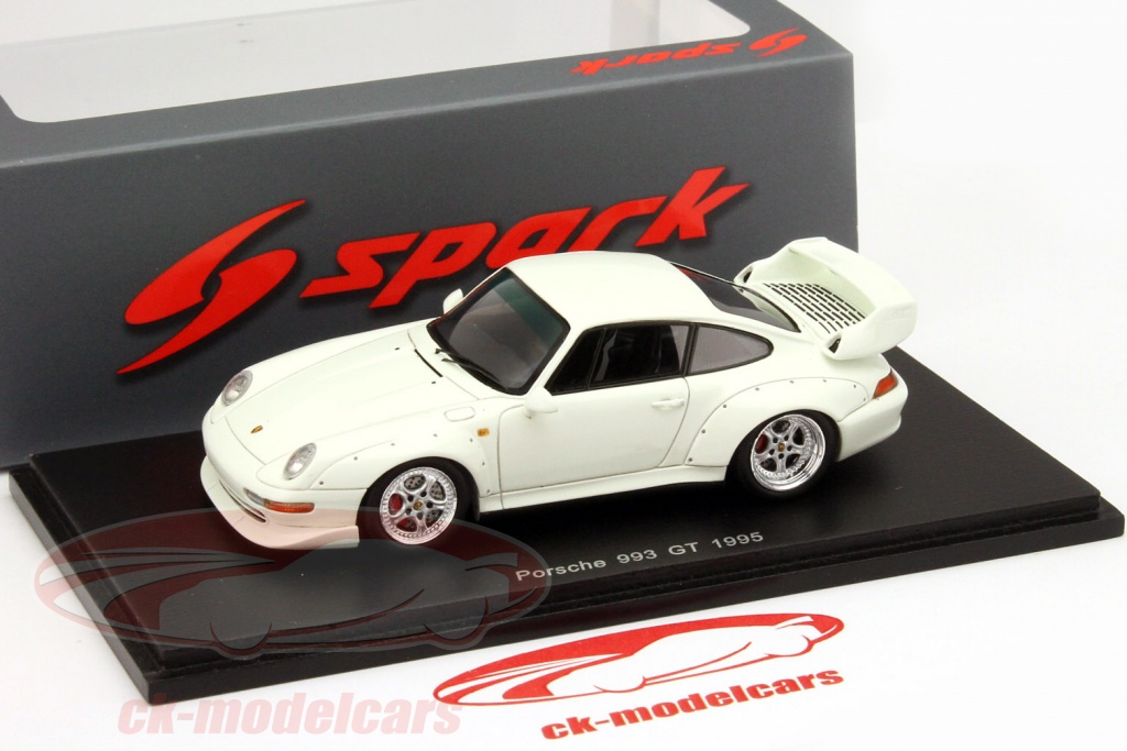 Spark 1:43 Porsche 993 GT Year 1995 White S4196 model car S4196 ...
