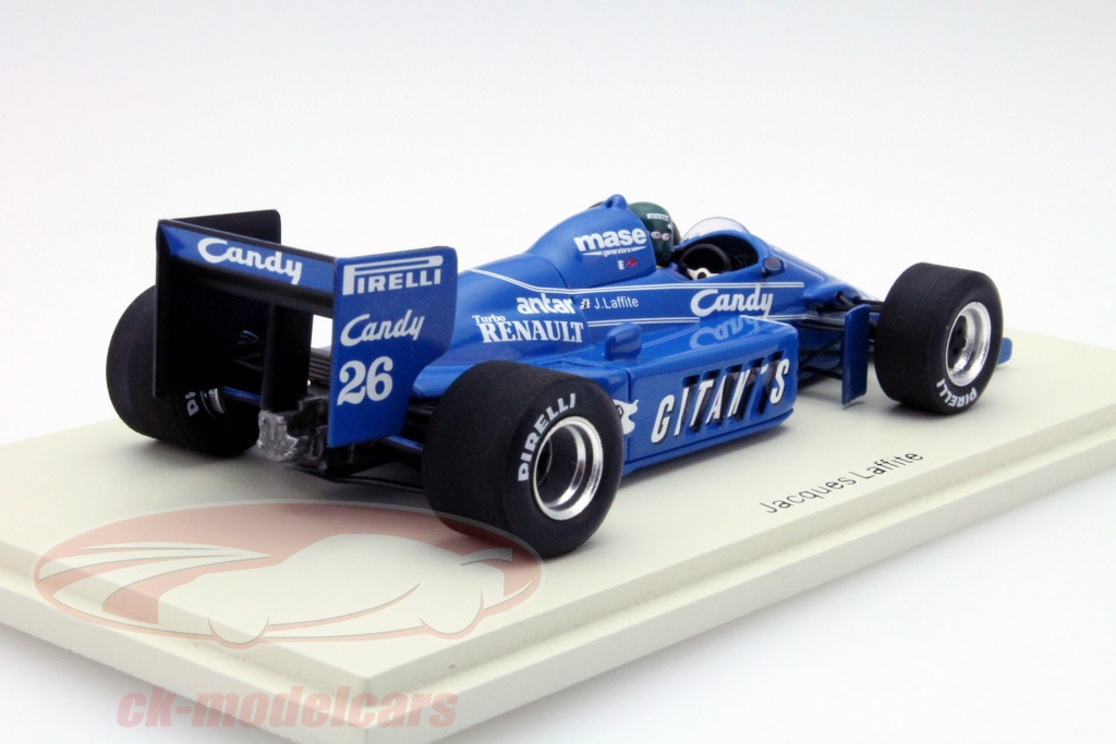 Spark 1:43 Jacques Laffite Ligier JS25 #26 第二 澳大利亚 GP 公式 1 1985 S3973 ...