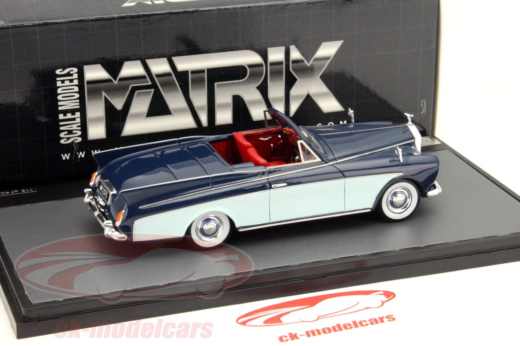 Matrix 1:43 Rolls Royce Freestone et Webb Année 1957 bleu foncé / bleu ...