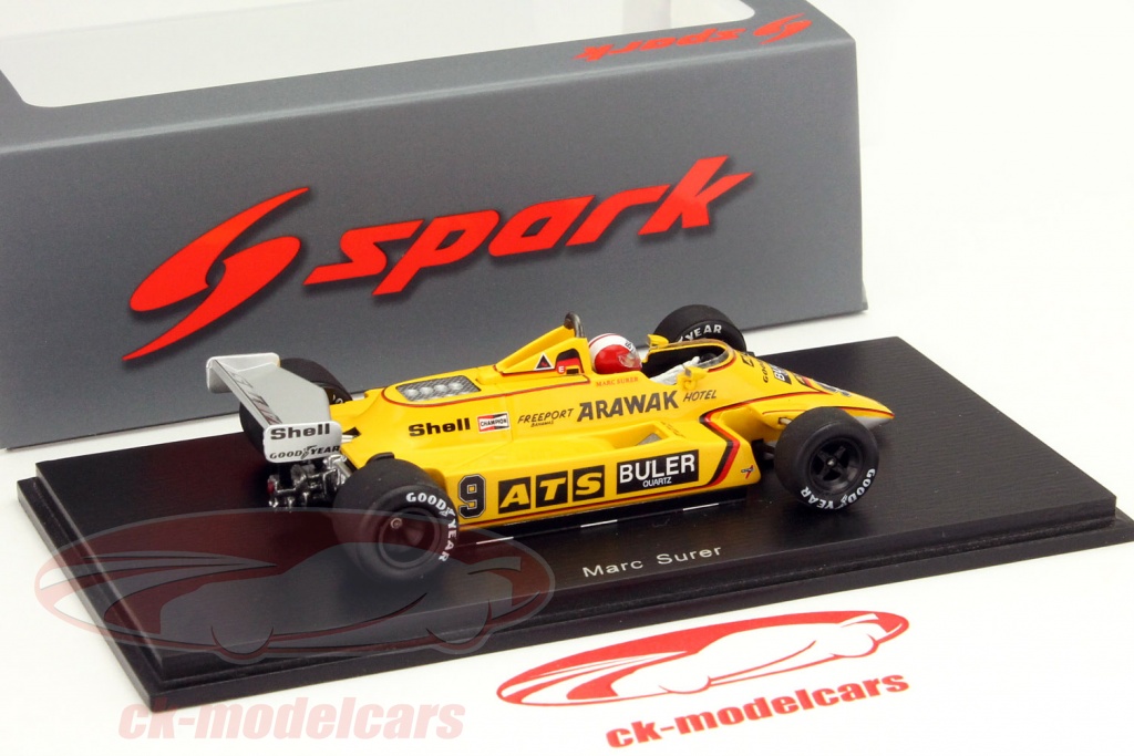 Spark 1:43 Marc Surer ATS D4 #9 Français GP Formule 1 1980 S4365 modèle ...