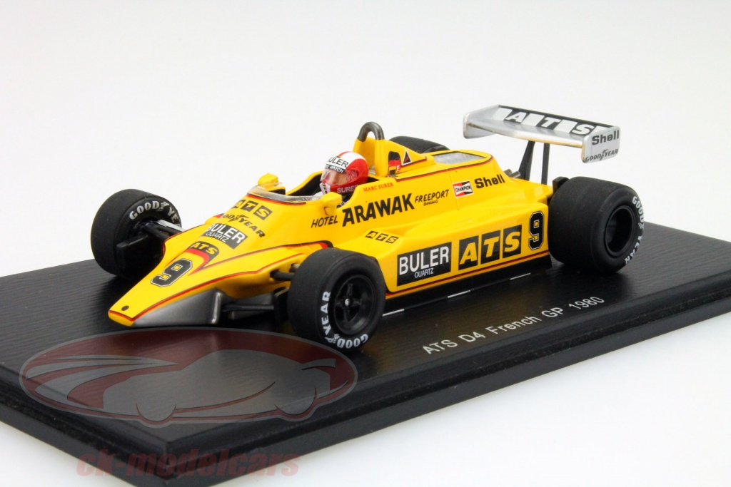 Spark 1:43 Marc Surer ATS D4 #9 French GP Formula 1 1980 S4365 model ...
