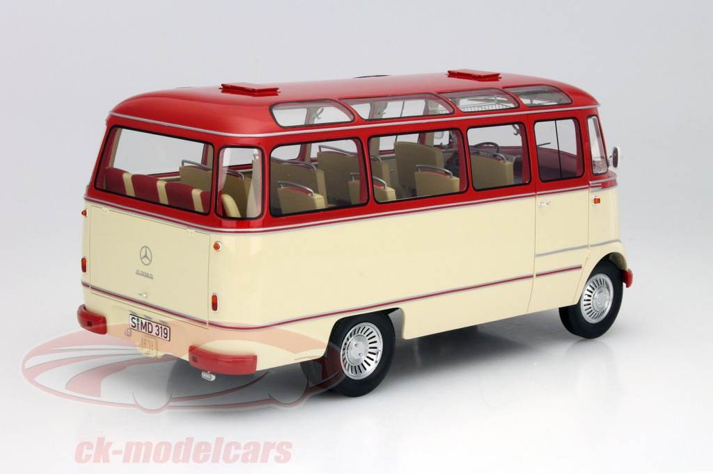 BoS-Models 1:18 Mercedes-Benz O319 D rouge / beige BOS211 modèle voiture BOS211 205049