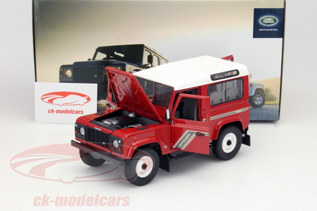 Universal Hobbies 1:18 Land Rover Defender 90 red / know UH3880 model ...
