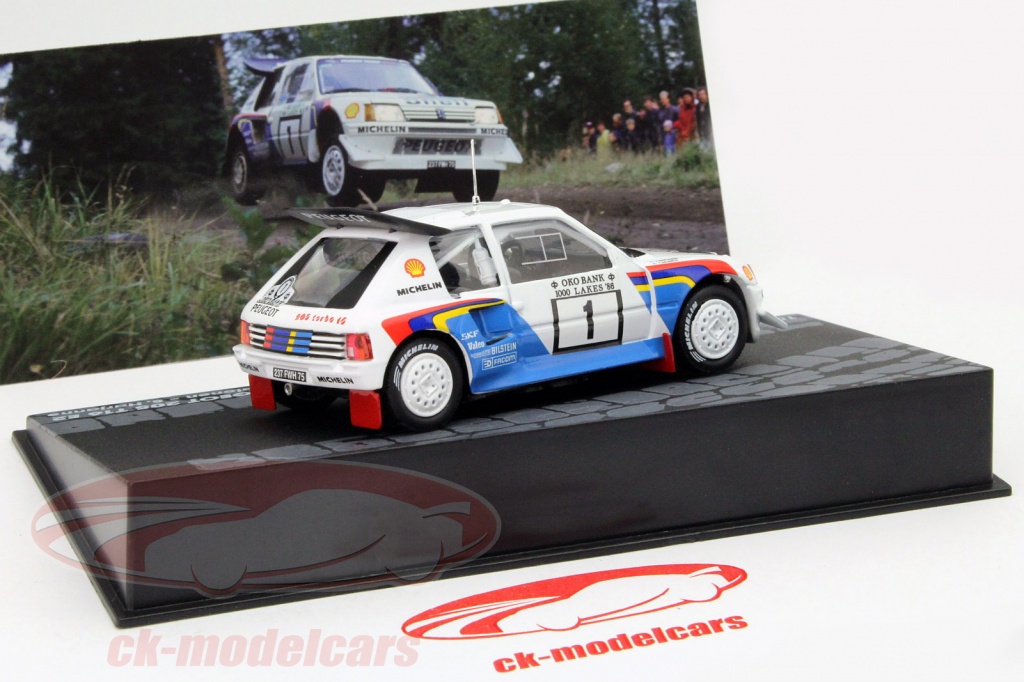 Altaya 1:43 Peugeot 205 T16 E2 #1 1000 Lakes Rallye 1986 MAG KD065 Modellauto MAG KD065