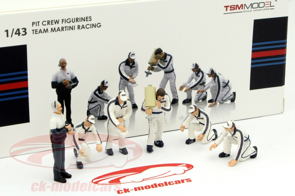 True Scale 1:43 Team Martini Racing Pit Stop Figures Set TSM10AC06 ...