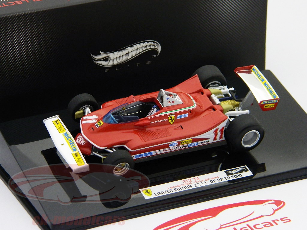 HotWheels Elite 1:43 Jody Scheckter Ferrari 312 T4 formula 1 World Champion V8372 model car ...