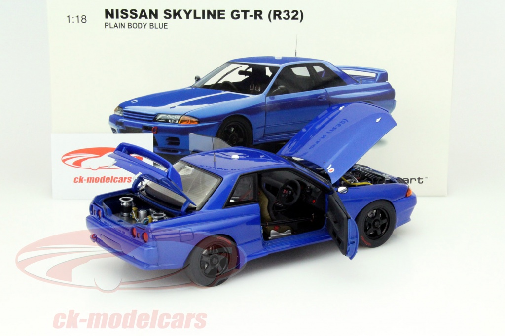 AUTOart 1:18 Nissan Skyline GT-R (R32) Plain Body Version blue 89281 ...