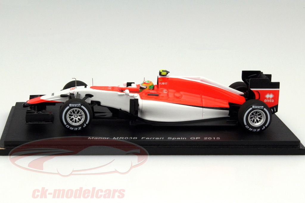 Spark 1:43 Roberto Merhi Manor MR03B #98 Espagne GP Formule 1 2015 ...