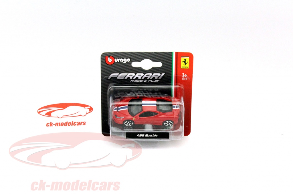 Bburago 1:64 Ferrari 458 Speciale 赤 / ホワイト / ブルー 18-56010R モデル 車 18-56010R 4893993560004
