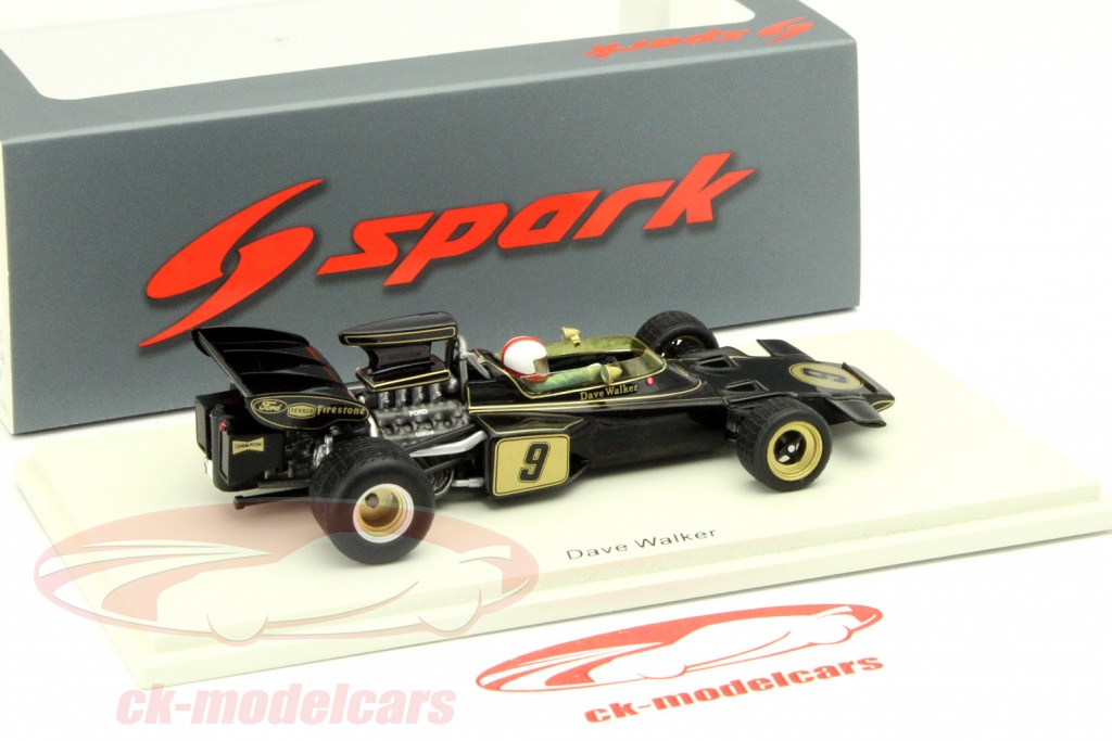 Spark 1:43 Dave Walker Lotus 72D #6 Monaco GP Formula 1 1972 S4283 ...
