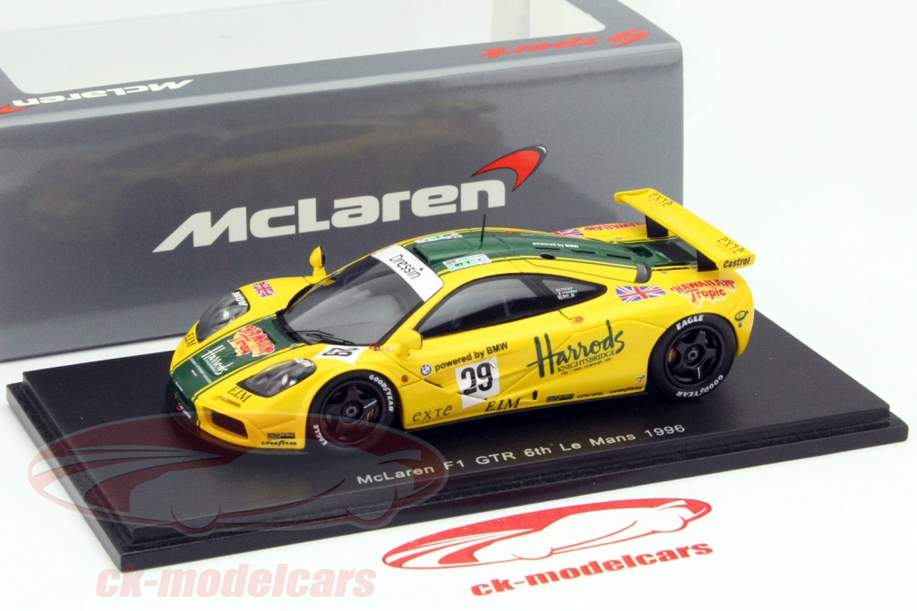 Spark 1:43 McLaren F1 GTR #29 24h LeMans 1996 Harrods Mach One Racing S4404 モデル 車 S4404 ...