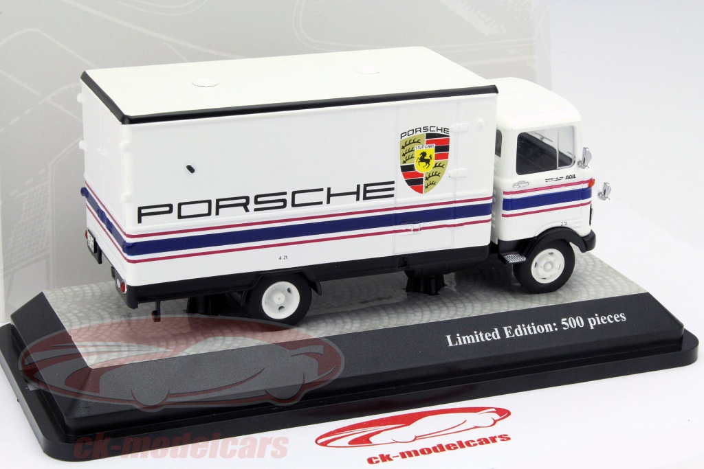 Premium Classixxs 1:43 Mercedes-Benz LP 608 ボックストレーラー Porsche ...