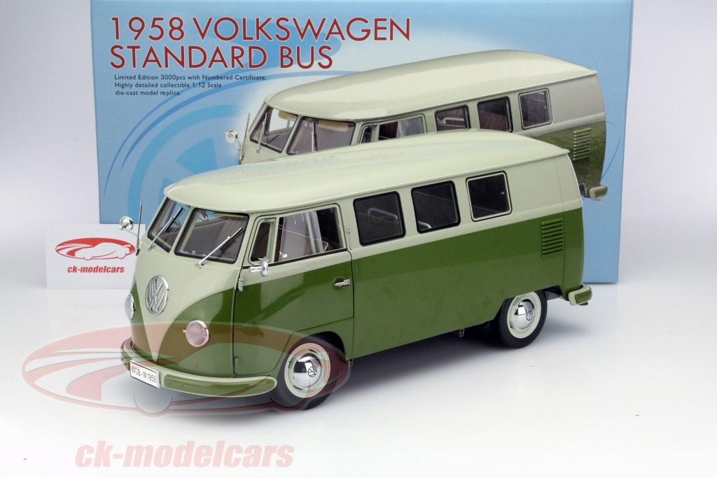 Sun Star Models 1:12 Volkswagen VW Standard Bus Baujahr 1958 grün ...