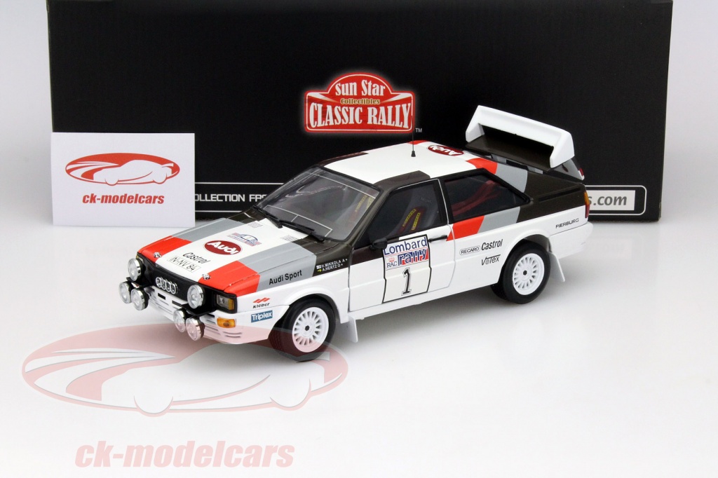 Sun Star Models 1:18 Audi Quattro Rally #1 Winner Lombard RAC Rally ...