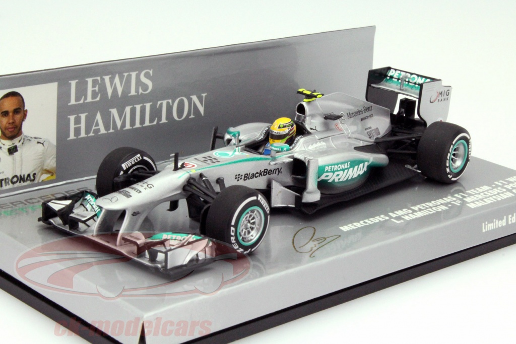Minichamps 1:43 Lewis Hamilton Mercedes F1 W04 #10 Malaysia GP Fórmula ...