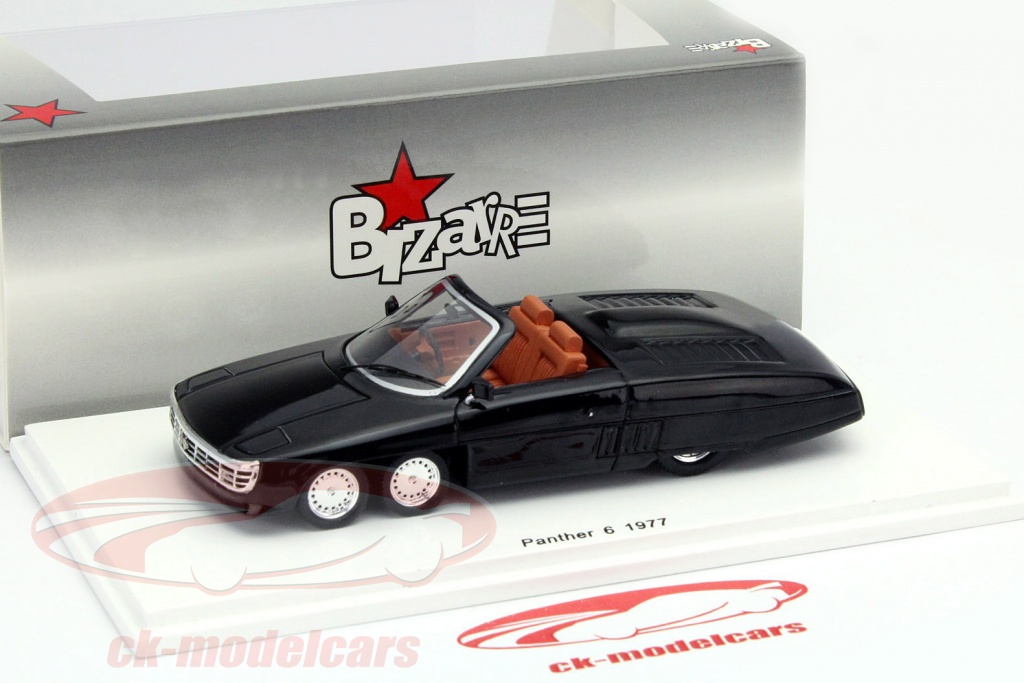 Spark 1:43 Panther 6 Year 1977 black Bizarre B1012 model car B1012 ...