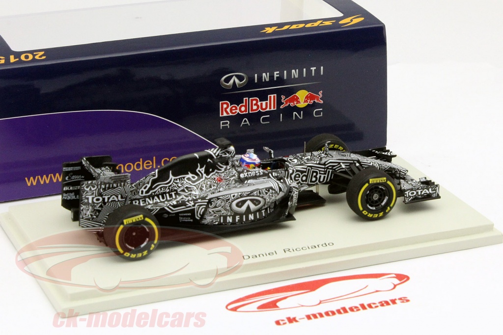 Spark 1:43 Daniel Ricciardo Red Bull RB11 Test Car Formule 1 2015 S4620 ...