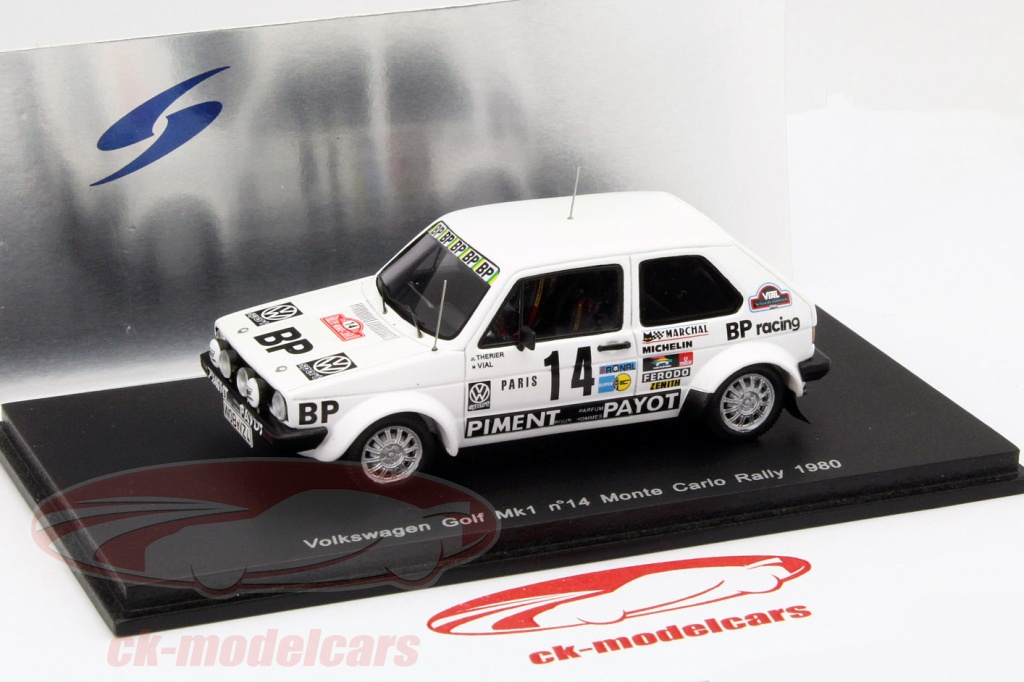 Spark 1:43 Volkswagen VW Golf MK I #14 Rallye Monte Carlo 1980 Therier ...