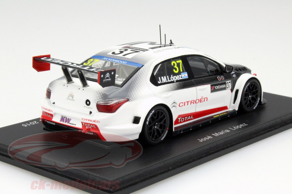 Spark 1:43 Citroen C-Elysee WTCC #37 Winner R1 Race of Argentina 2015 Lopez S4524 model car ...