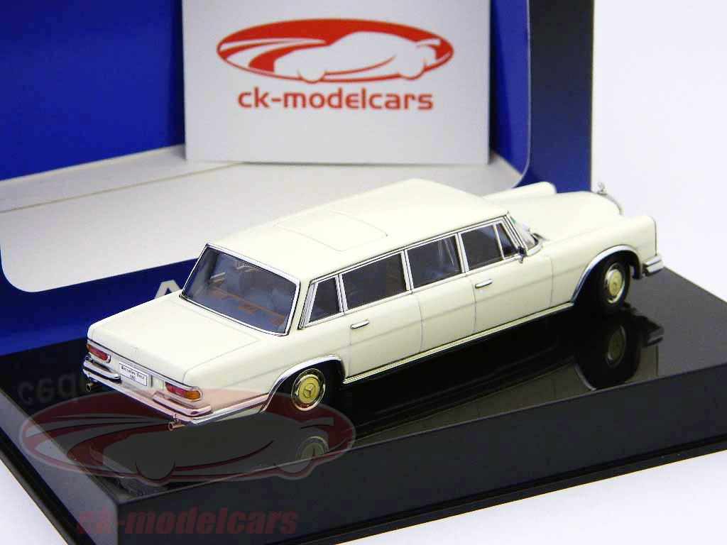 AUTOart 1:43 Mercedes-Benz Typ 600 LWB (W100) Pullman white 56198 model ...