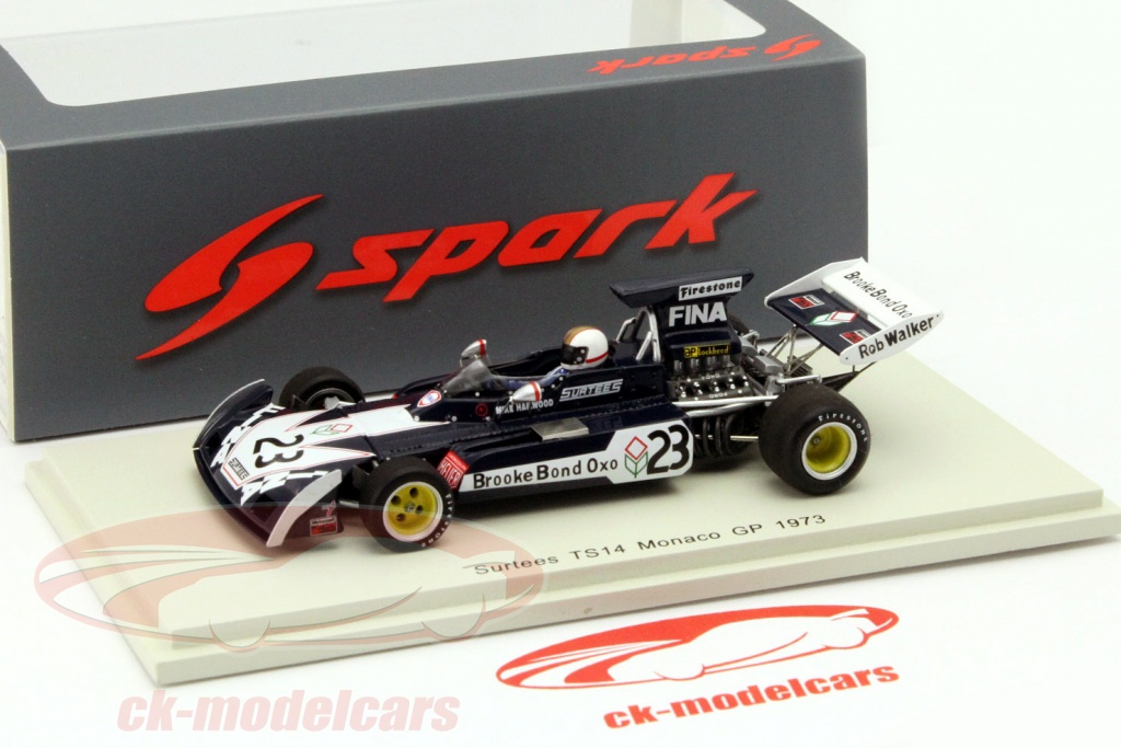 Spark 1:43 Mike Hailwood Surtees TS14 #23 Monaco GP Formula 1 1973 ...