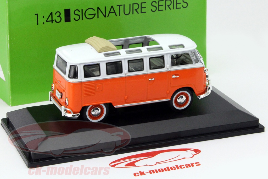 Lucky DieCast 1:43 Volkswagen VW Microbus Year 1962 orange 43208 model ...