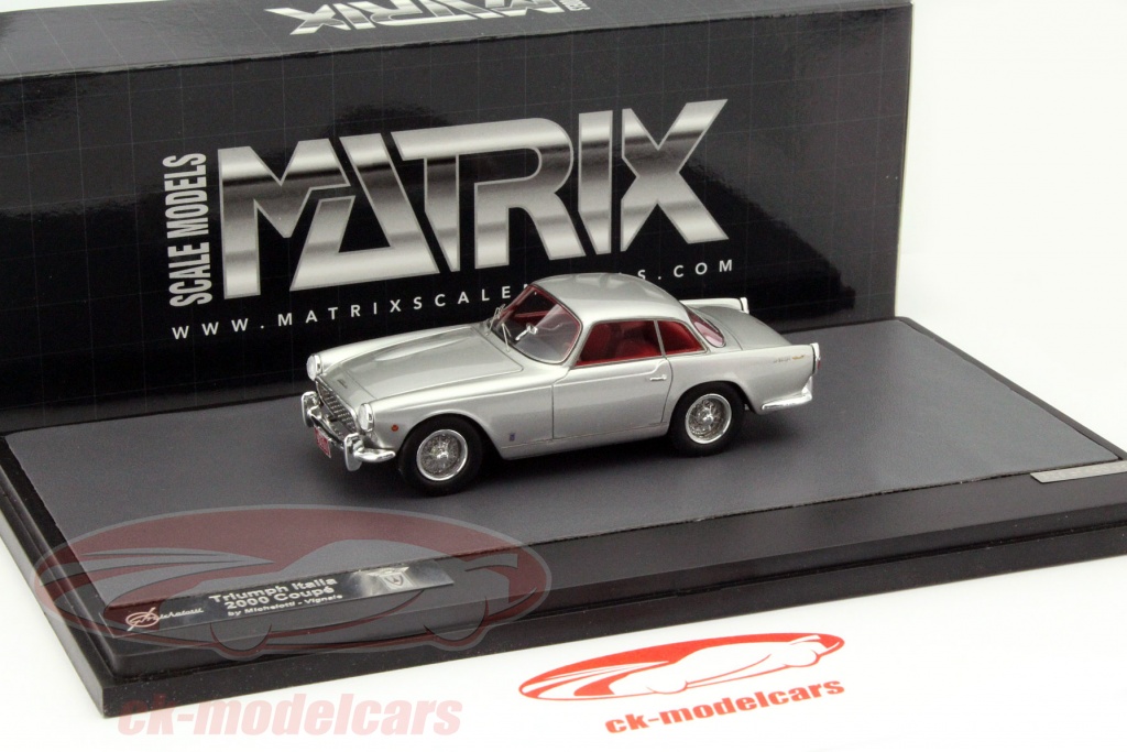 Matrix 1:43 凯旋(Triumph) Italia 2000 双门轿跑车1959年 银色 MX41902-011 模型 汽车 ...