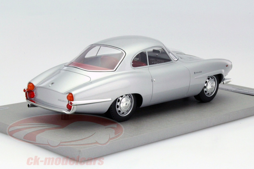 BBR Models 1:18 Alfa Romeo Giulia SS 1600 Year 1963 silverware / red ...