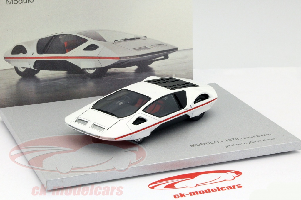 La Mini Miniera 1:43 Pininfarina Ferrari Modulo イヤー 1970 ホワイト PF007 モデル ...