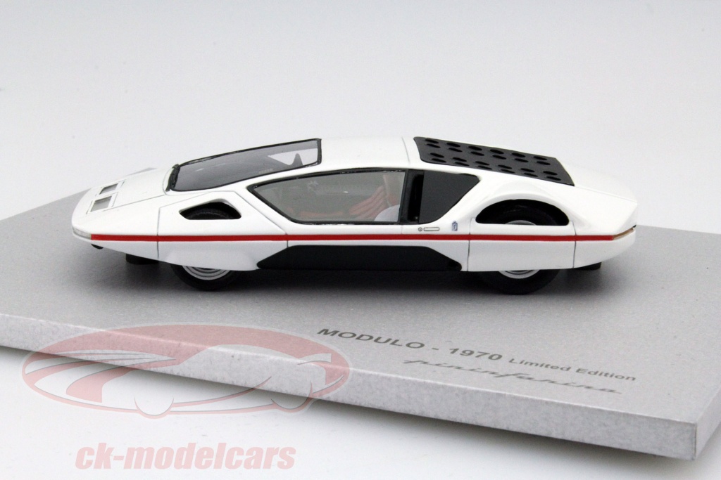 La Mini Miniera 1:43 Pininfarina Ferrari Modulo イヤー 1970 ホワイト PF007 モデル ...