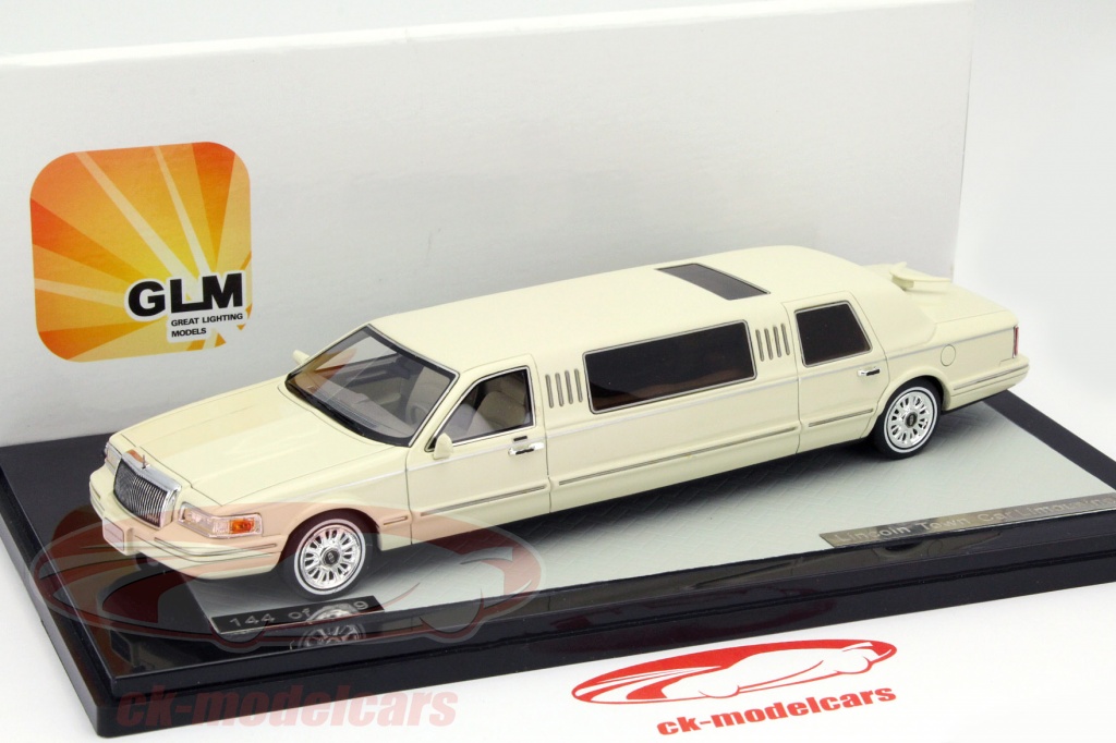 Great Lighting Models 1:43 Lincoln Town Car Limousine Year 1997 white ...