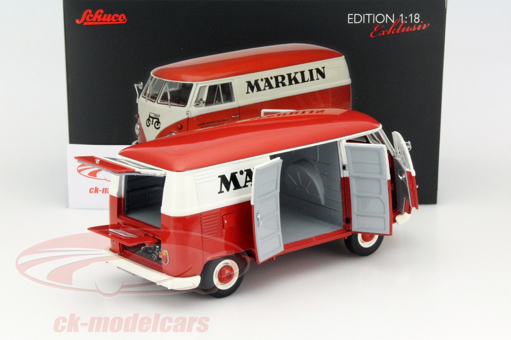 Schuco 1:18 Volkswagen VW T1 Transporter Märklin red / white 450027700 ...