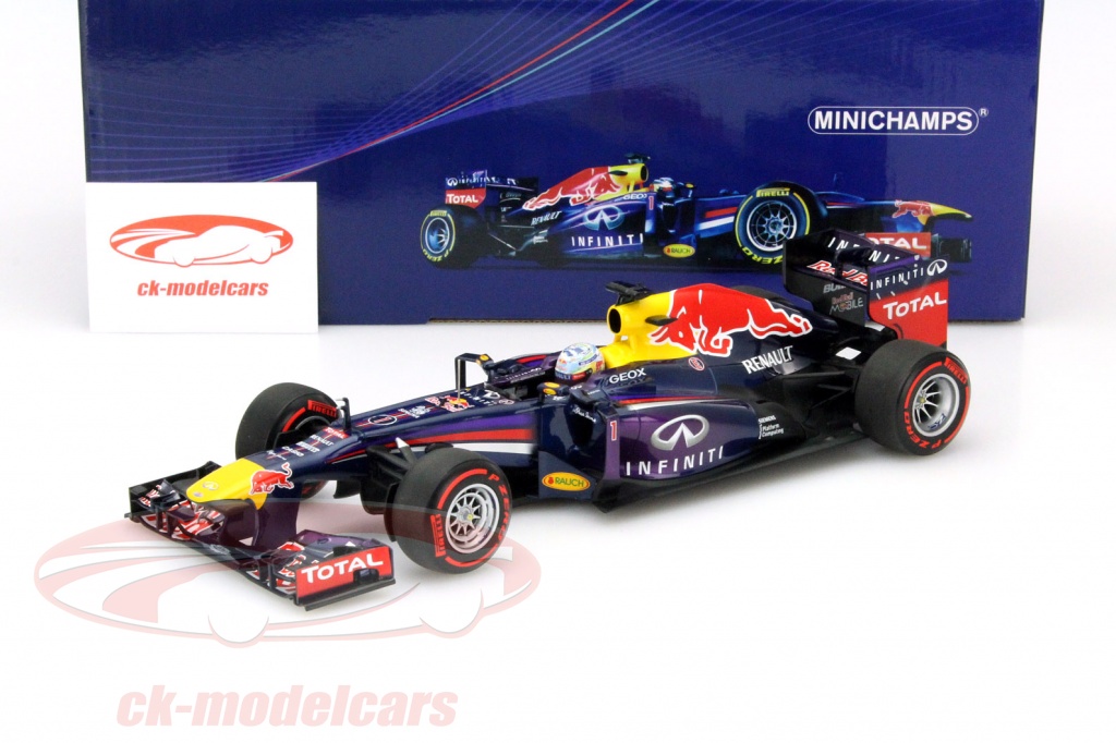 Minichamps 1:18 S. Vettel Red Bull RB9 #1 世界チャンピオン ブラジル GP F1 2013 ...