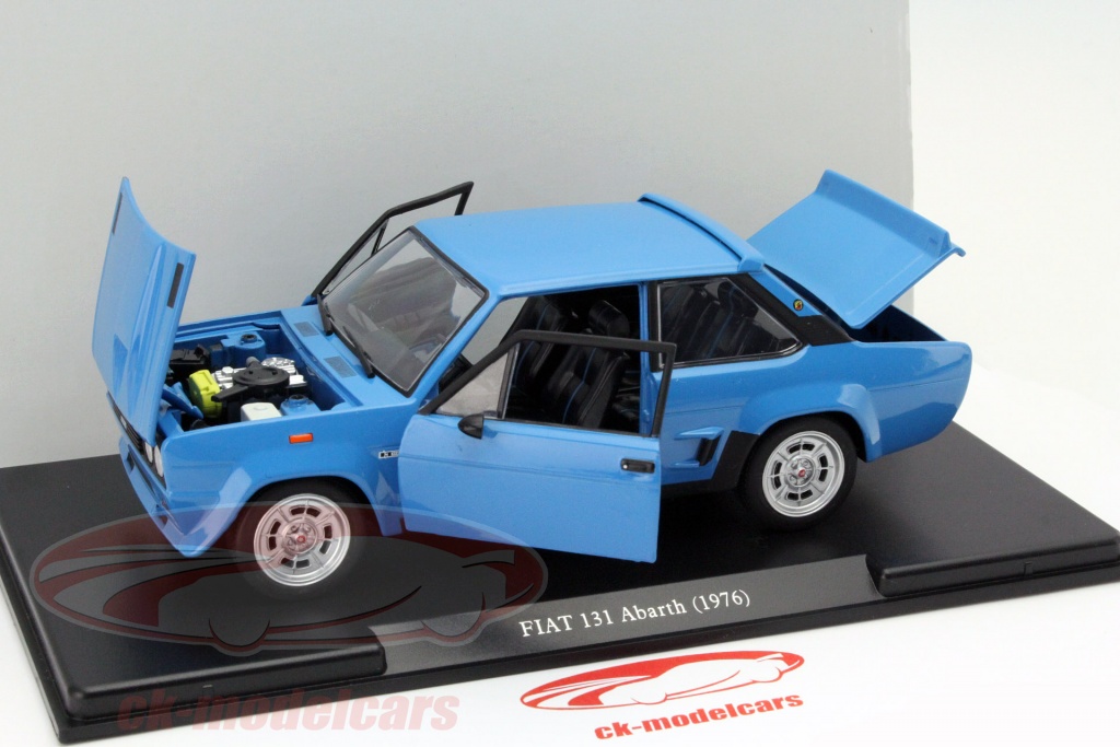 Leo Models 1:24 Fiat 131 Abarth 新年 1976 蓝色 CK920412 模型 汽车 CK920412