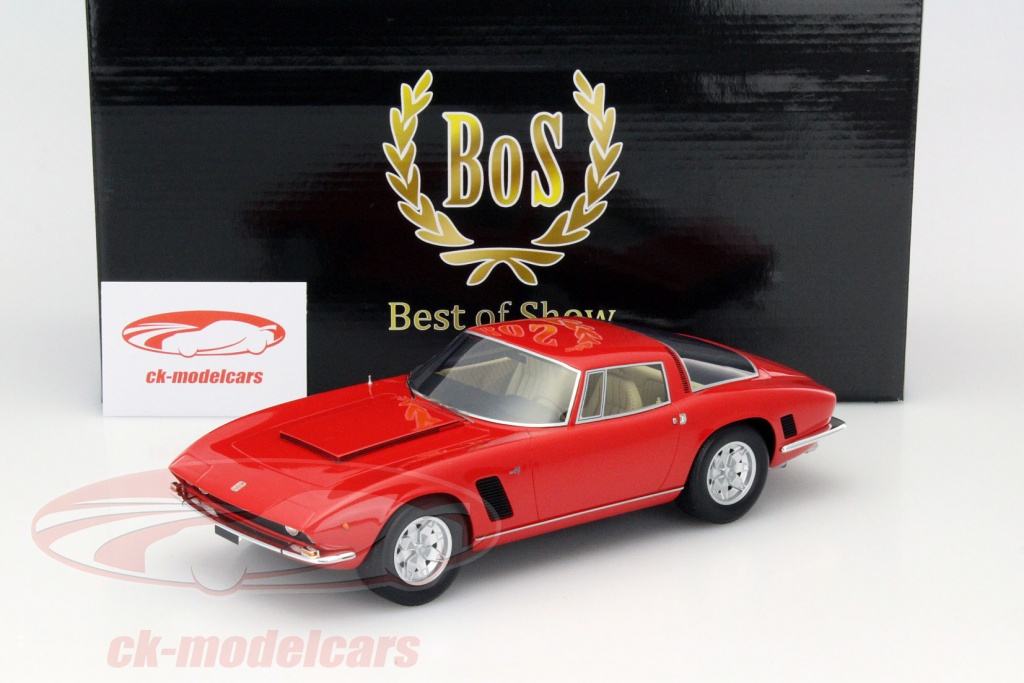 BoS-Models 1:18 Iso Grifo 7 Litri IR8 Année 1972 rouge BOS133 modèle voiture BOS133 194369