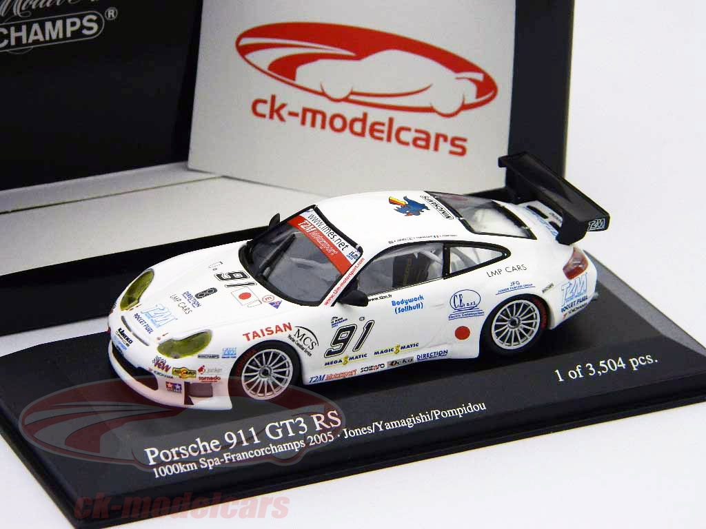 Minichamps 1:43 Porsche 911 GT3 RS #91 1000 km Spa Francorchamps 2005 400056991 modello auto ...