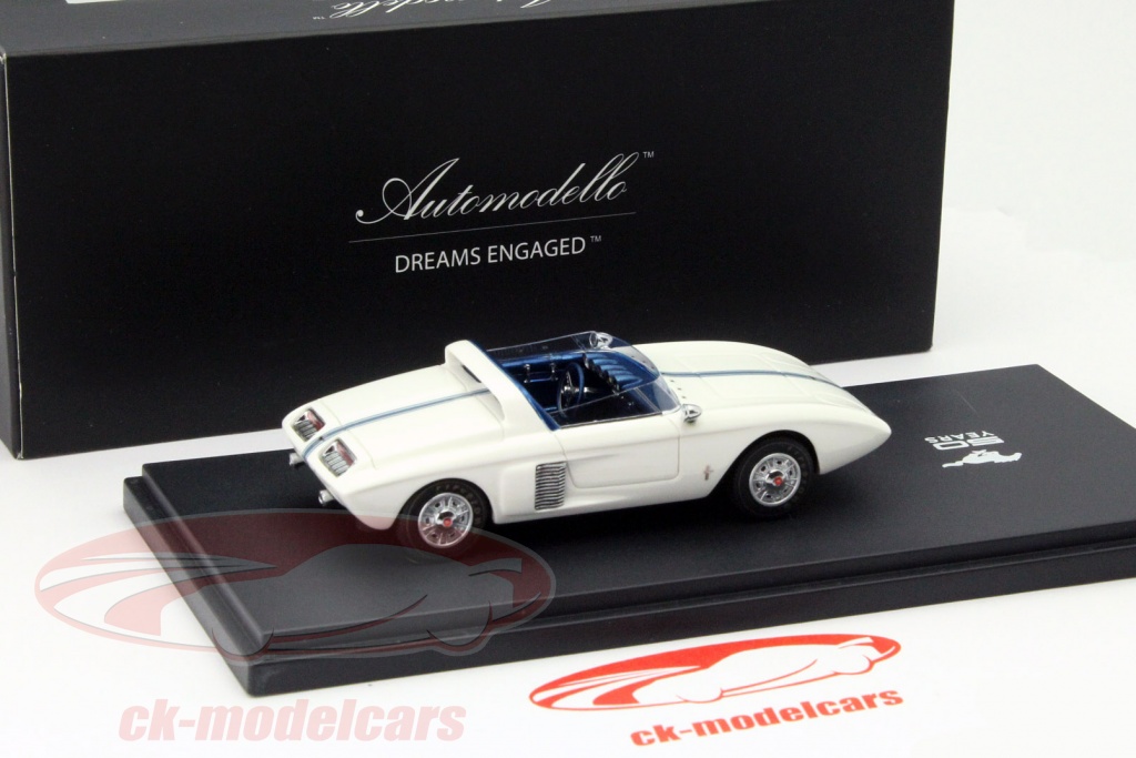Automodello 1:43 Ford Mustang I Concept Car Year 1962 white / blue AM ...