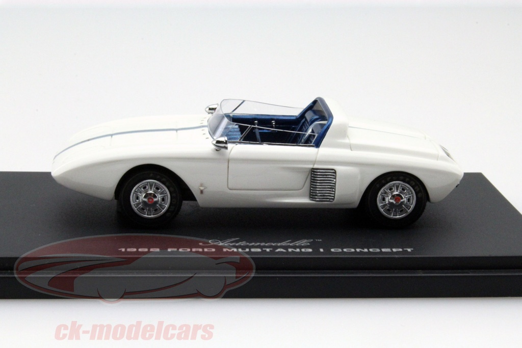 Automodello 1:43 Ford Mustang I Concept Car Year 1962 white / blue AM ...