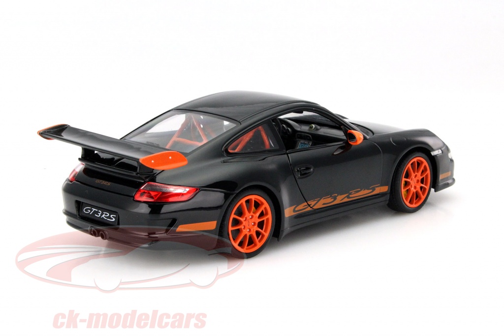 Welly 1:18 Porsche 911 (997) GT3 RS Negro / Naranja 18015W modelo coche 18015W 4891761180157
