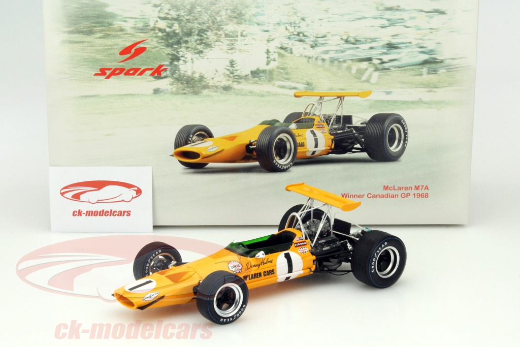 Spark 1:18 Denis Hulme McLaren M7A #1 Winner Canada GP Formula 1 1968 ...