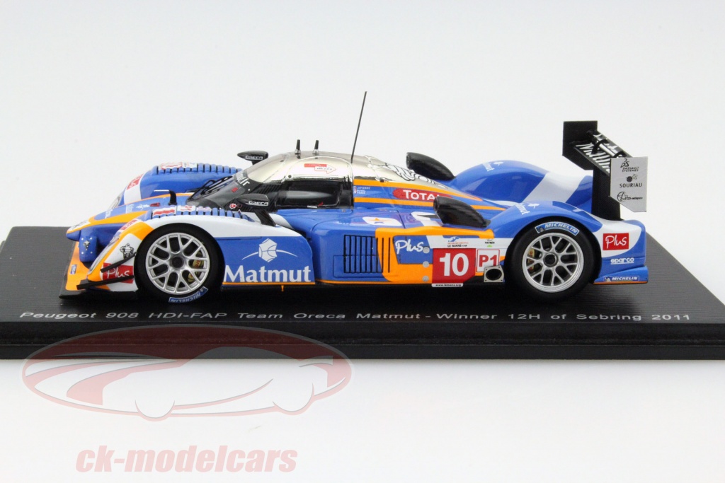 Spark 1:43 Peugeot 908 HDI-FAP #10 Winner 12h Sebring 2011 Lapierre ...