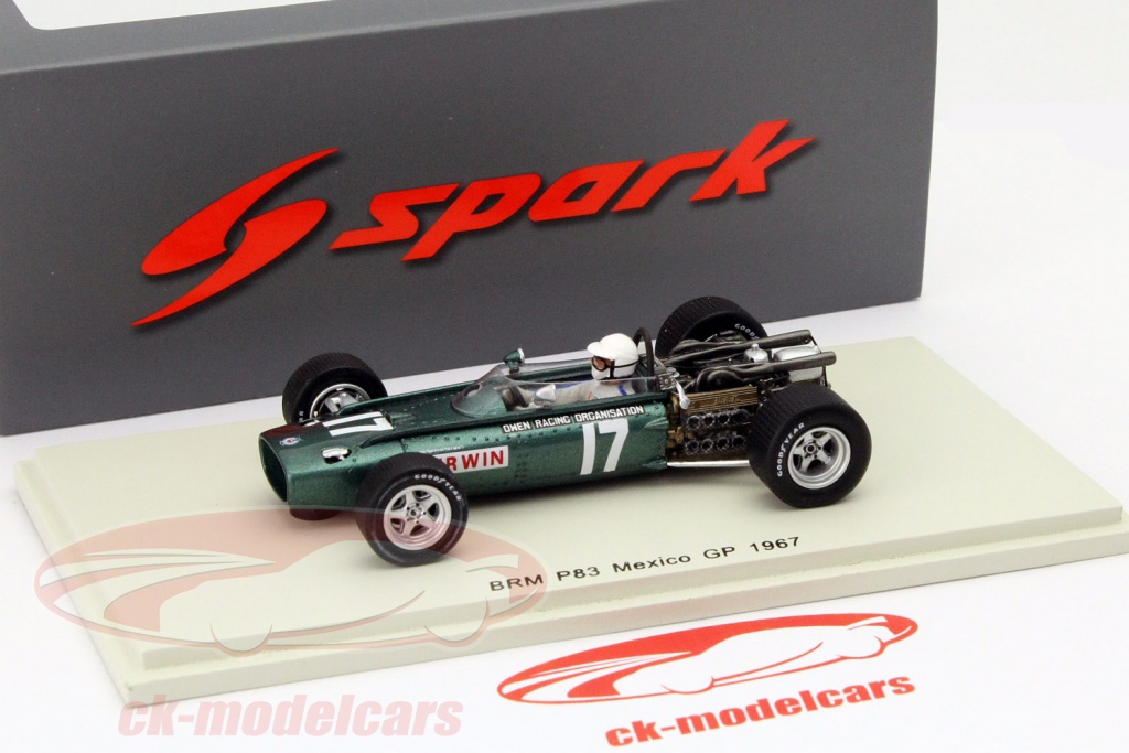 Spark 1:43 Chris Irwin BRM P83 #17 メキシコ GP フォーミュラ 1 1967 S4254 モデル 車 ...