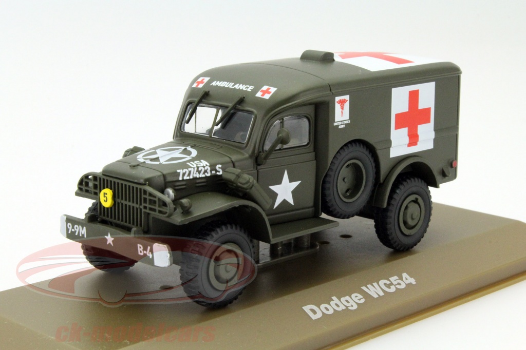 Atlas 1:43 Dodge WC54 Ambulance Military cars dark green 6690031 model ...